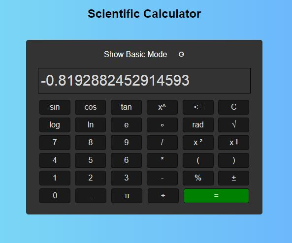 Scientific Calculator App Using Javascript With Free Source Code